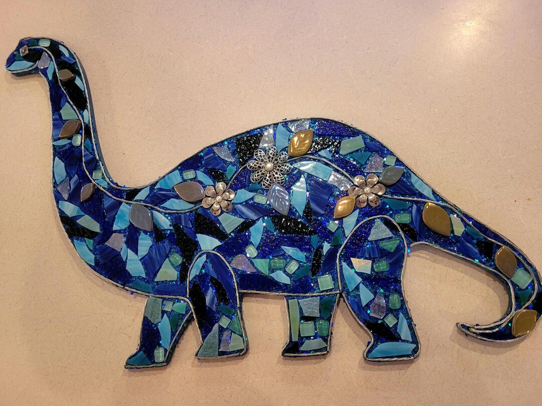 Mosaic Dinosaur - Etsy