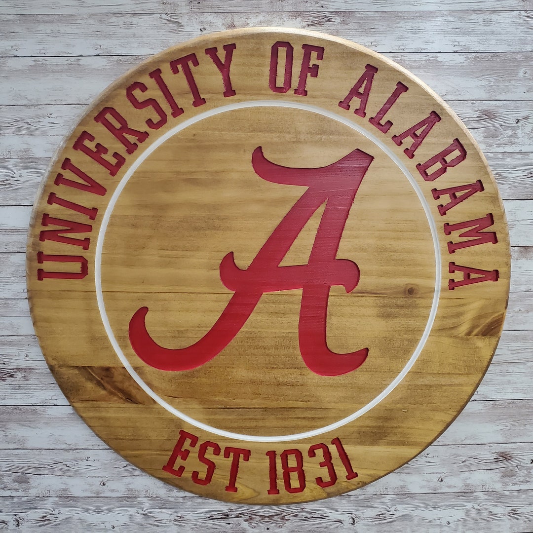 University of Alabama Handmade Wood Sign - Etsy