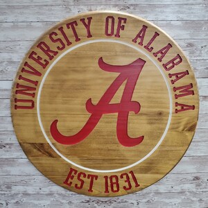 University of Alabama Handmade Wood Sign - Etsy