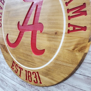 University of Alabama Handmade Wood Sign - Etsy