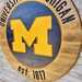 University of Michigan Handmade Wood Sign - Etsy