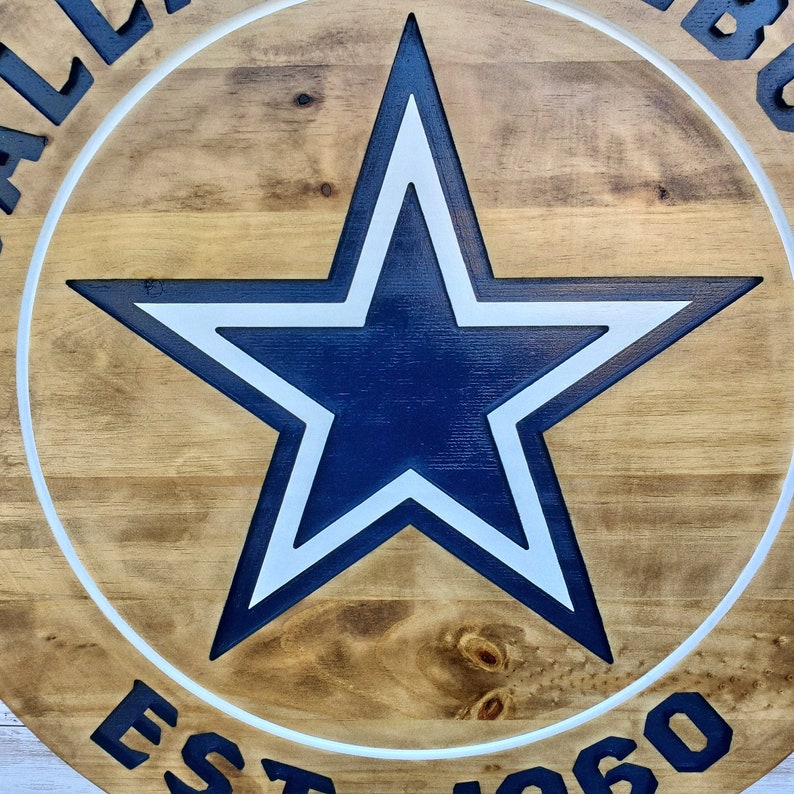 Dallas Cowboys Handmade Wood Sign | Etsy