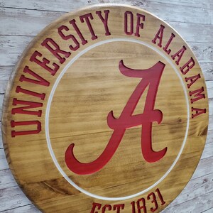 University of Alabama Handmade Wood Sign - Etsy