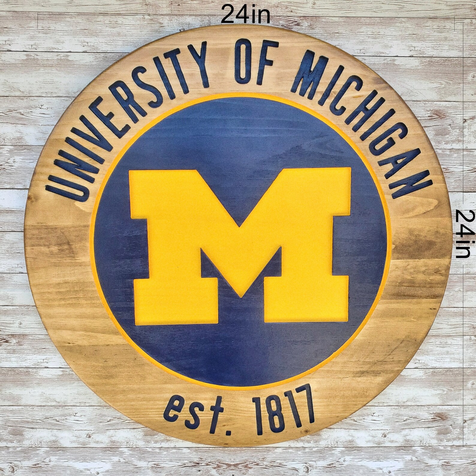 University of Michigan Handmade Wood Sign | Etsy