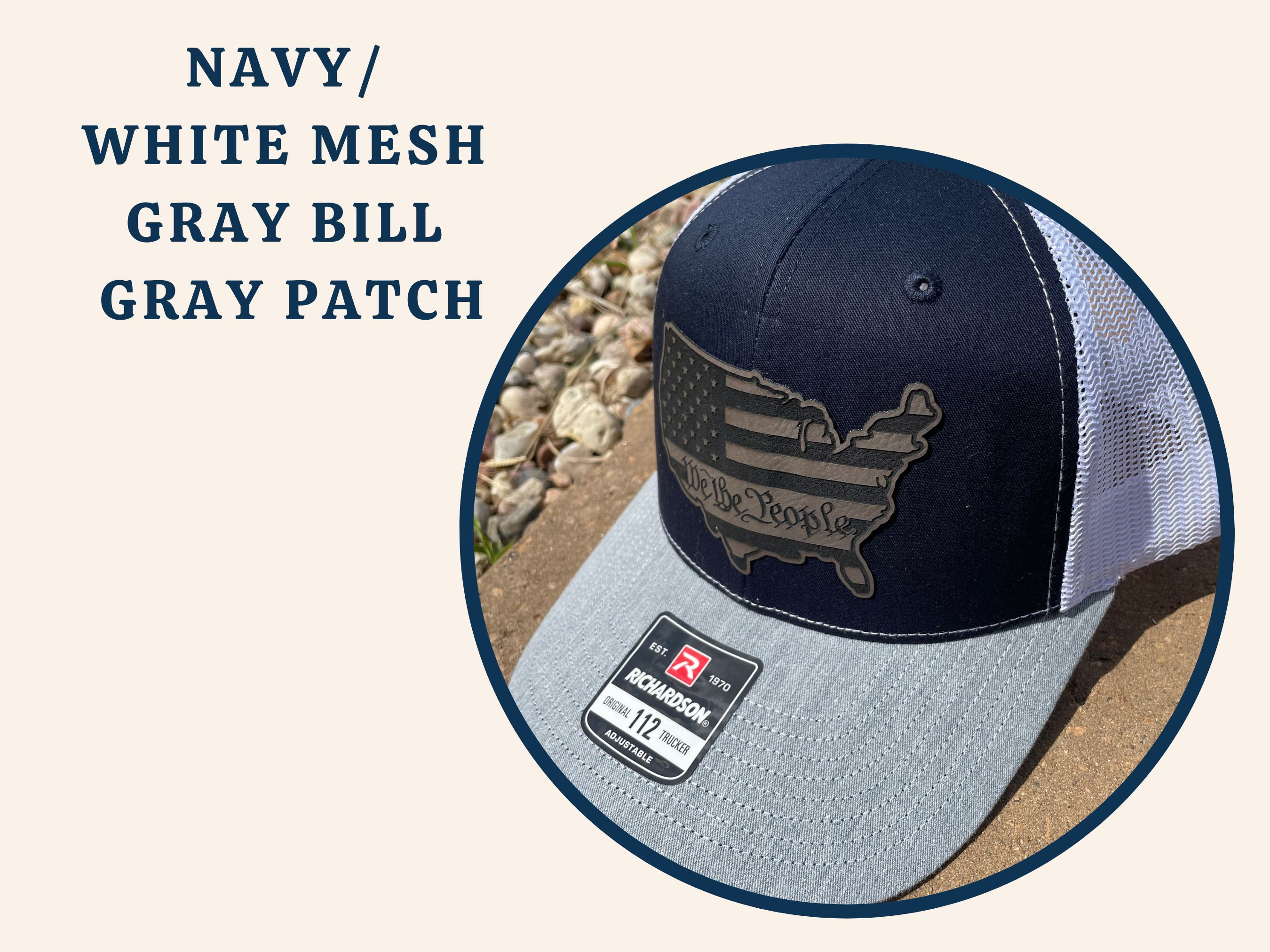 We the People American Flag Patch Hat, Leather Patch Trucker Hat ...