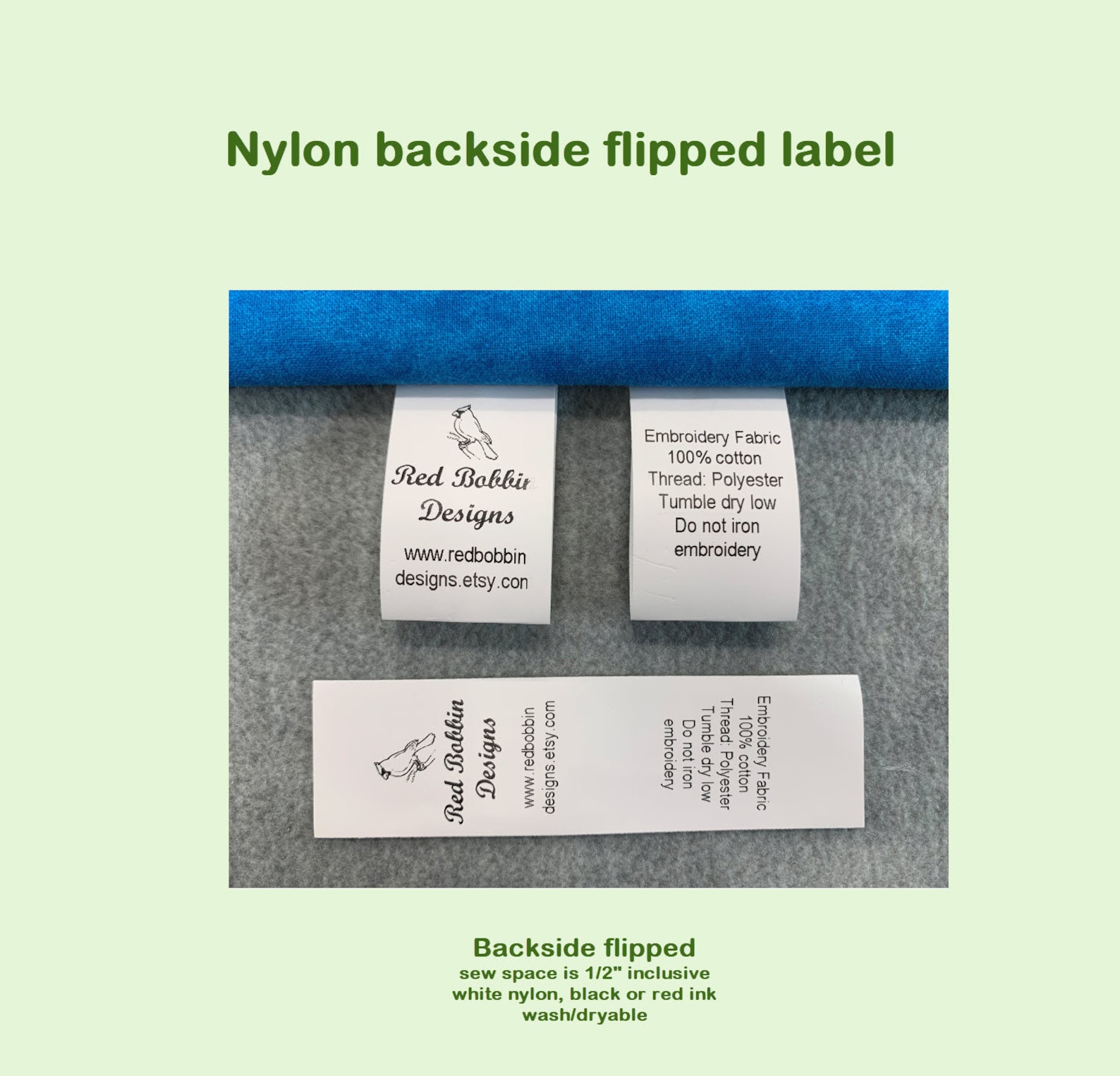 75 Nylon Custom Labels for Handmade Items PRECUT FOLDED - Etsy