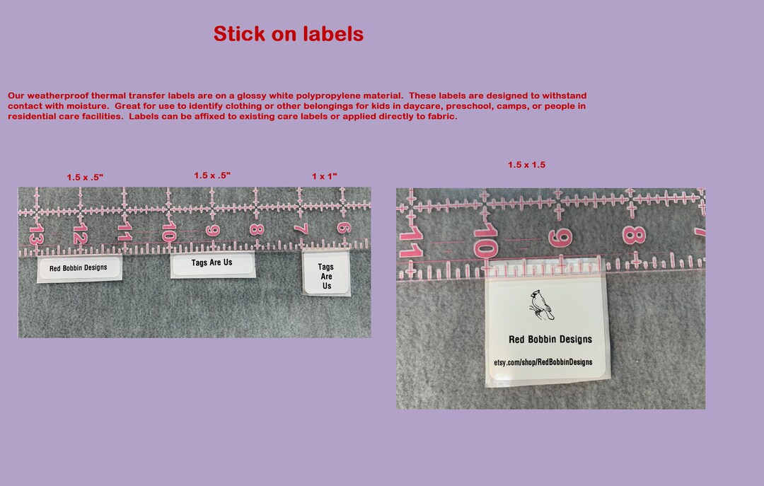 75 STICK ON Custom Labels for Handmade Items, Perforated Style by ...