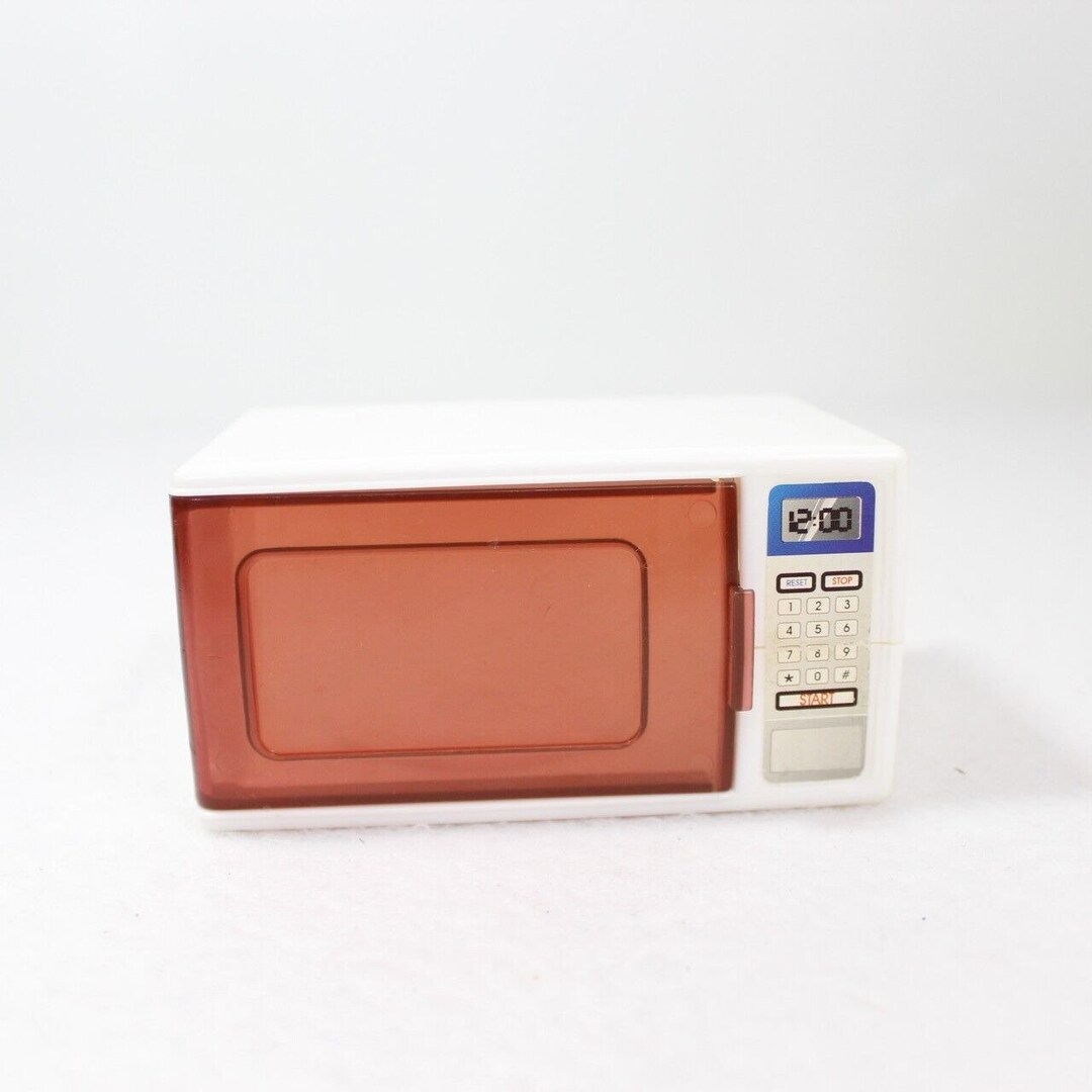 Vintage 1995 Mattel Barbie Microwave White Brown Doll House Furniture ...