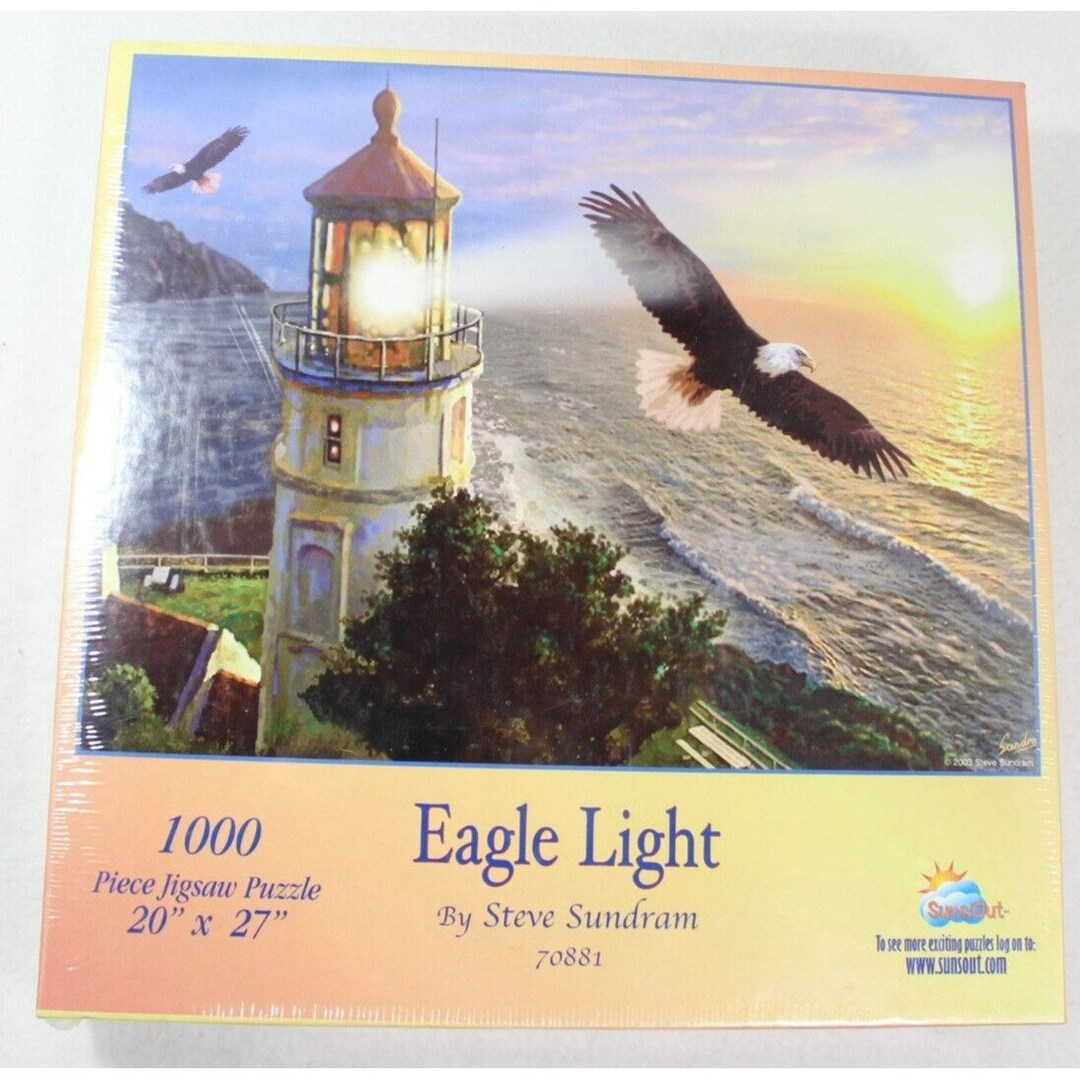 Sunsout Eagle Light by Steve Sundram Vintage 1000 Piece Jigsaw Puzzle ...