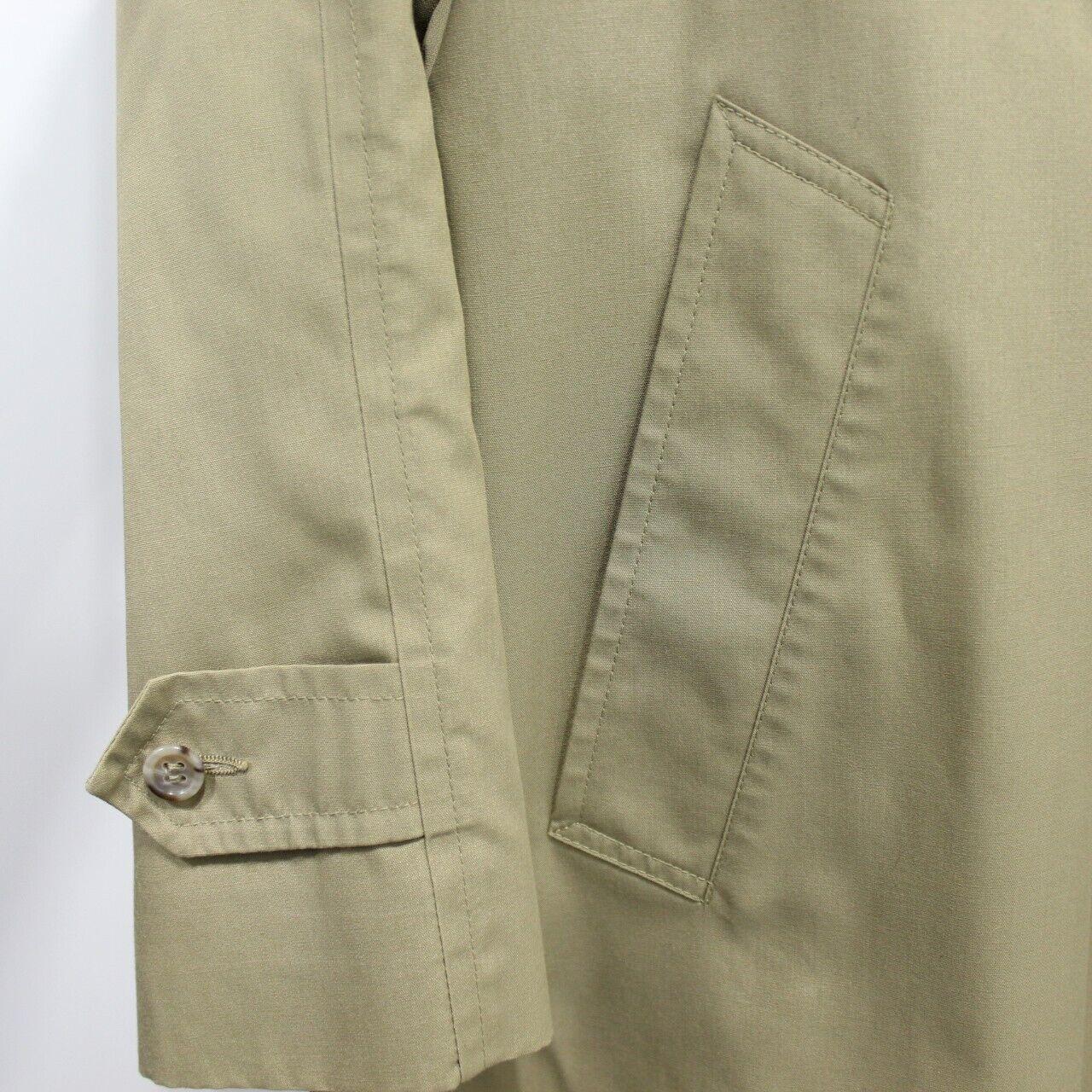 London Fog Mens Beige Trench Coat Button up Removable Liner Vintage 42 ...