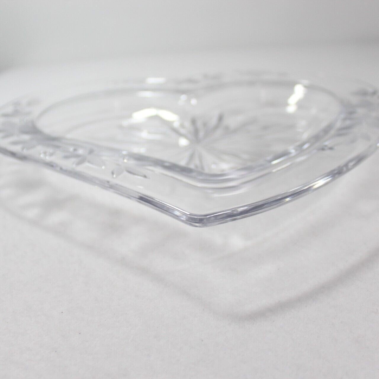 Mikasa Garden Terrace Crystal Heart Platter Serving Dish 13" Clear ...