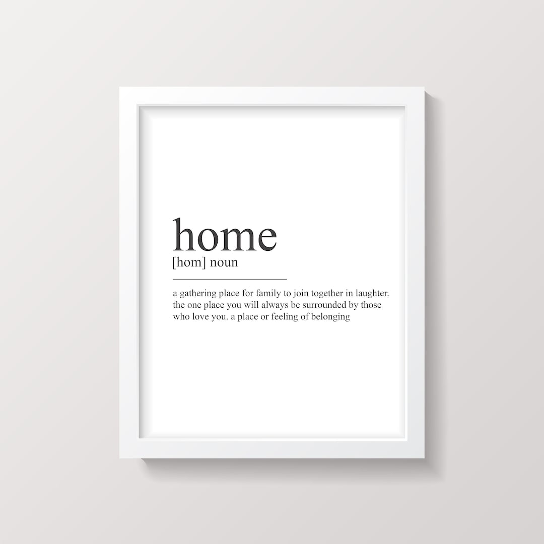 Home Noun Word Art Printable Digital Download - Etsy