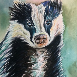 Badger Watercolor Original - Etsy