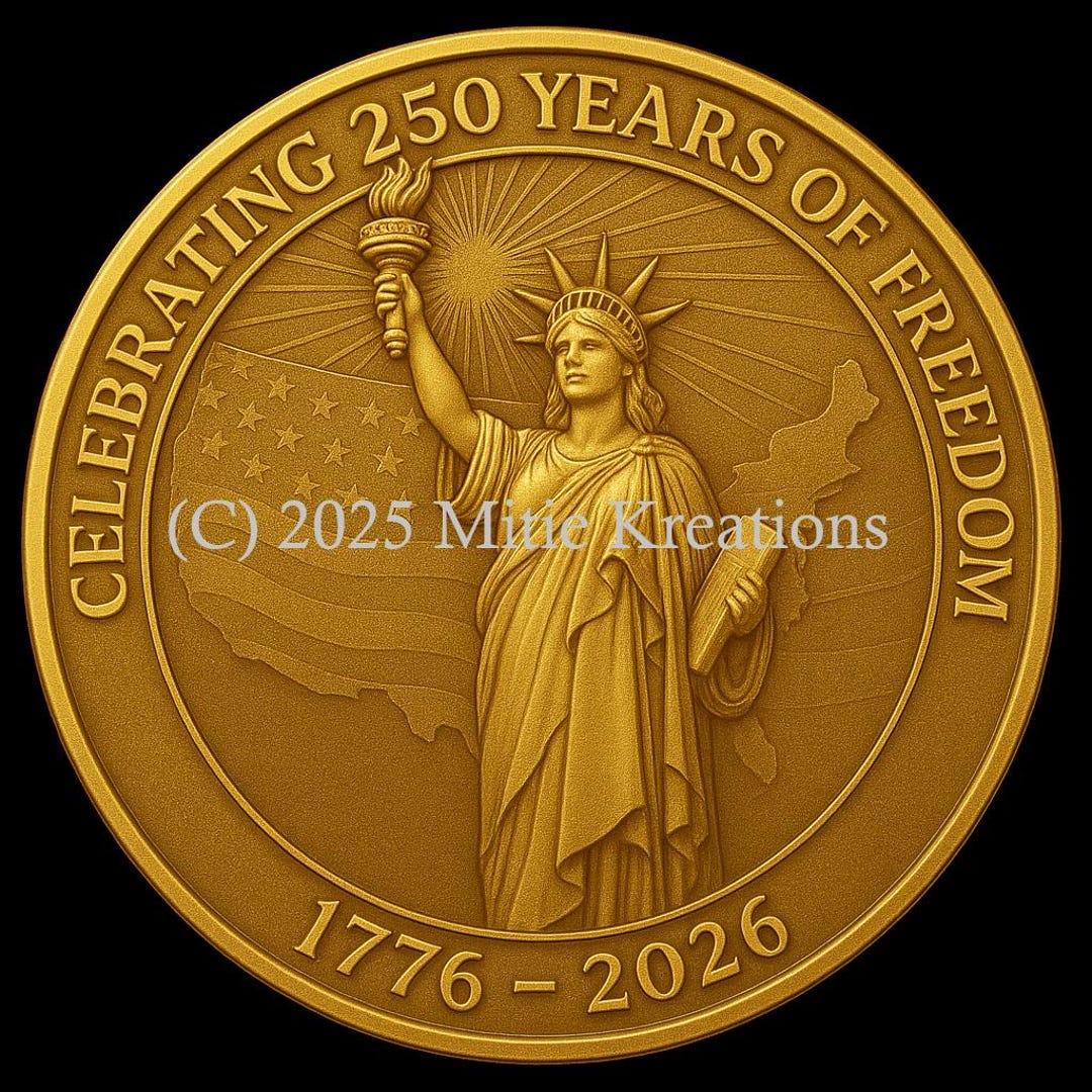 Lady Liberty USA 250th Anniversary Coin 3D Depth Map | Digital Download ...