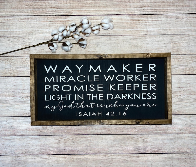 Way Maker Sign Way Maker Miracle Worker Sign My God That - Etsy