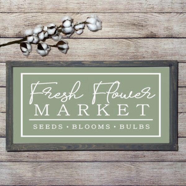 Fresh Flower Market Sign - Etsy