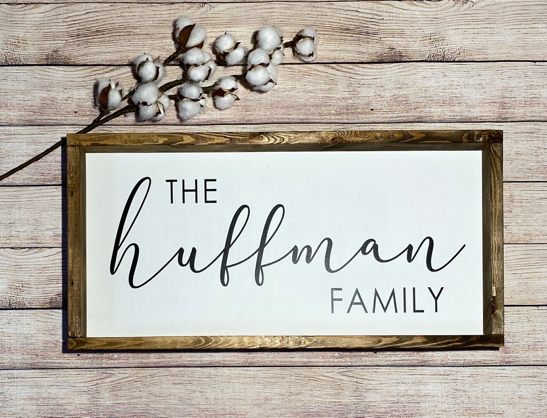 Last Name Sign Wooden Last Name Sign Family Name Sign Wedding Gift ...