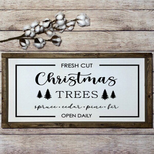 Fresh Cut Christmas Tree Sign - Etsy