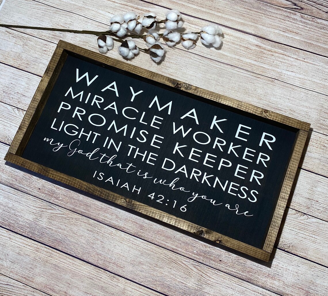 Way Maker Sign Way Maker Miracle Worker Sign My God That - Etsy