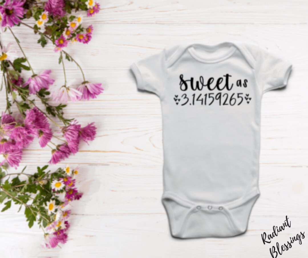 Sweet as 3.14159265 pi Baby Bib / Onesie® Math Pun Bib / - Etsy