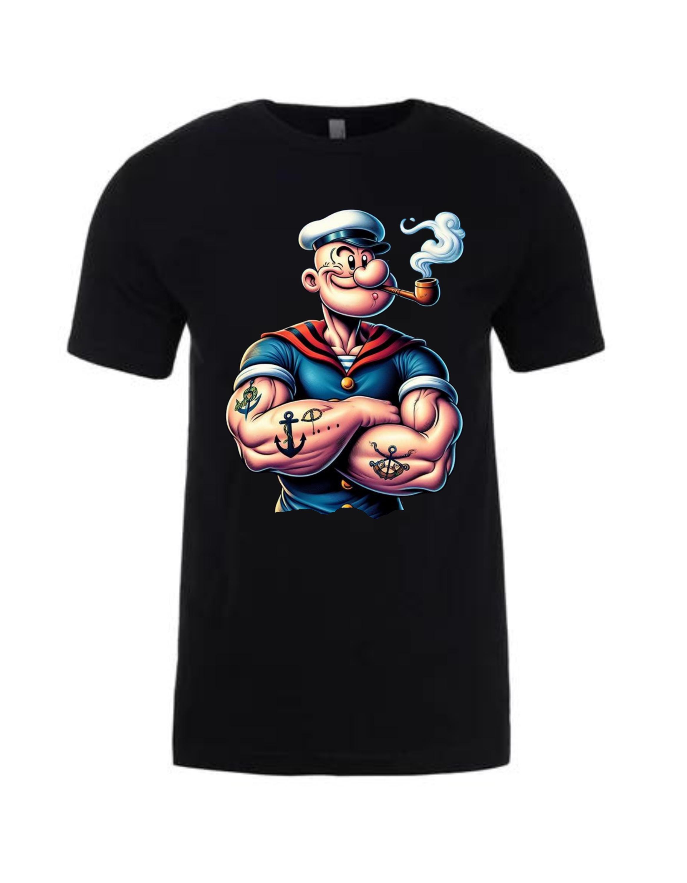 Retro Popeye the Sailor Man Graphic Tee for Cartoon Fans : Digital PNG ...