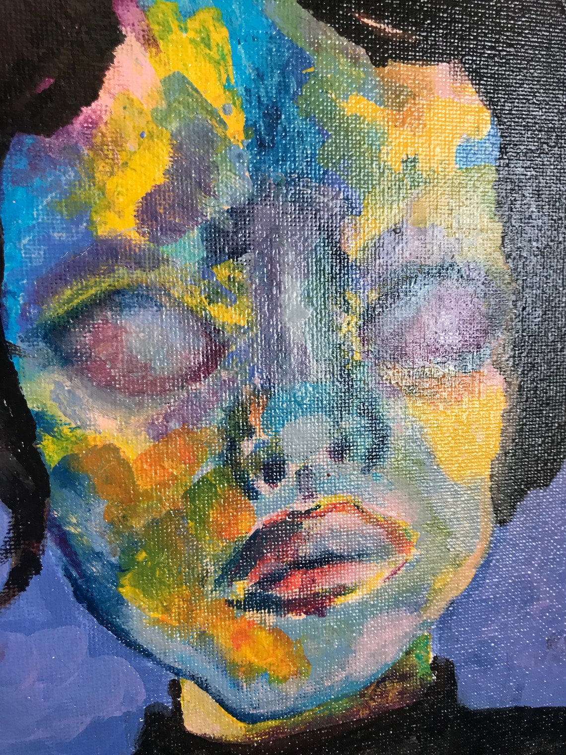 Cryptic Girl Acrylic Painting 10x8 - Etsy