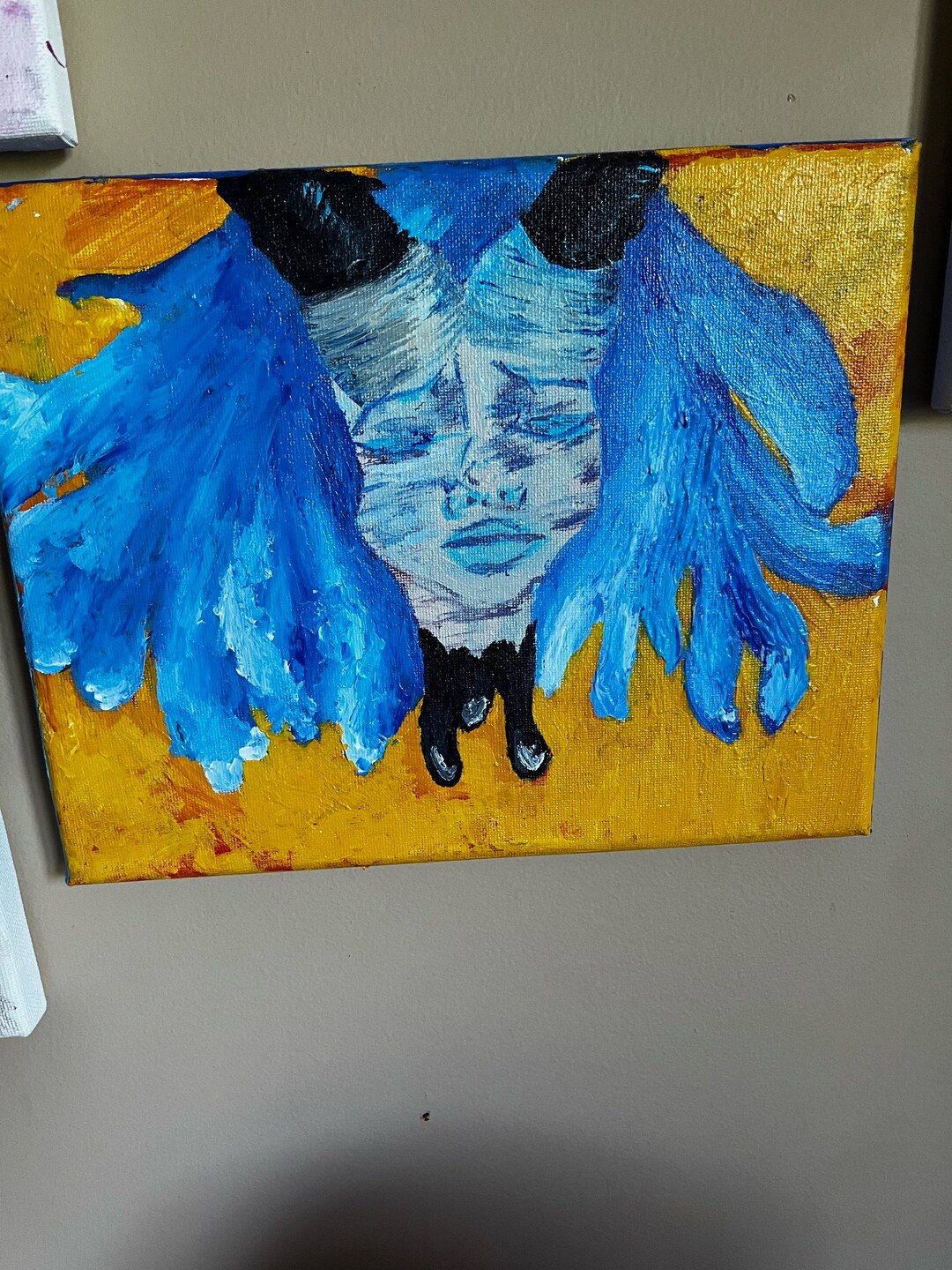 Demon Water Girl, 8x10, Hand Painted Acrylic Painting - Etsy