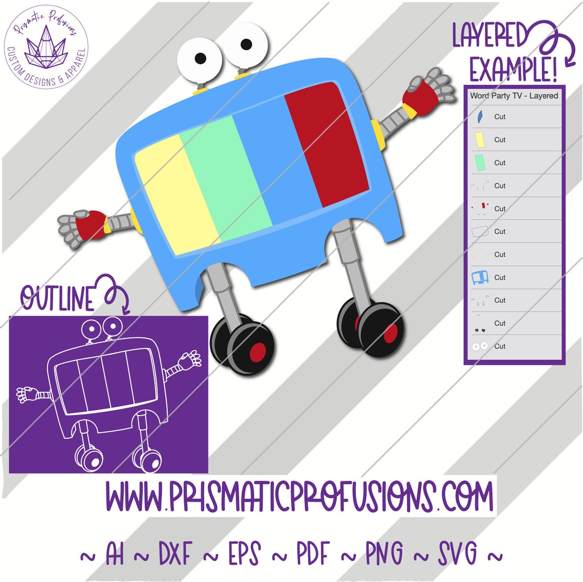 Word Party Tv Word Party Tv SVG Word Party Tv Clipart Word - Etsy