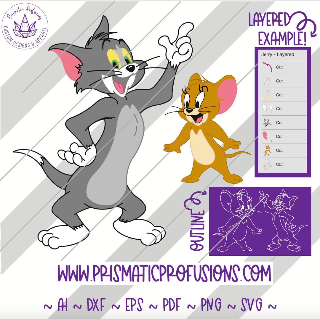 Tom and Jerry, Tom and Jerry SVG, Tom and Jerry Clipart Tom and Jerry ...