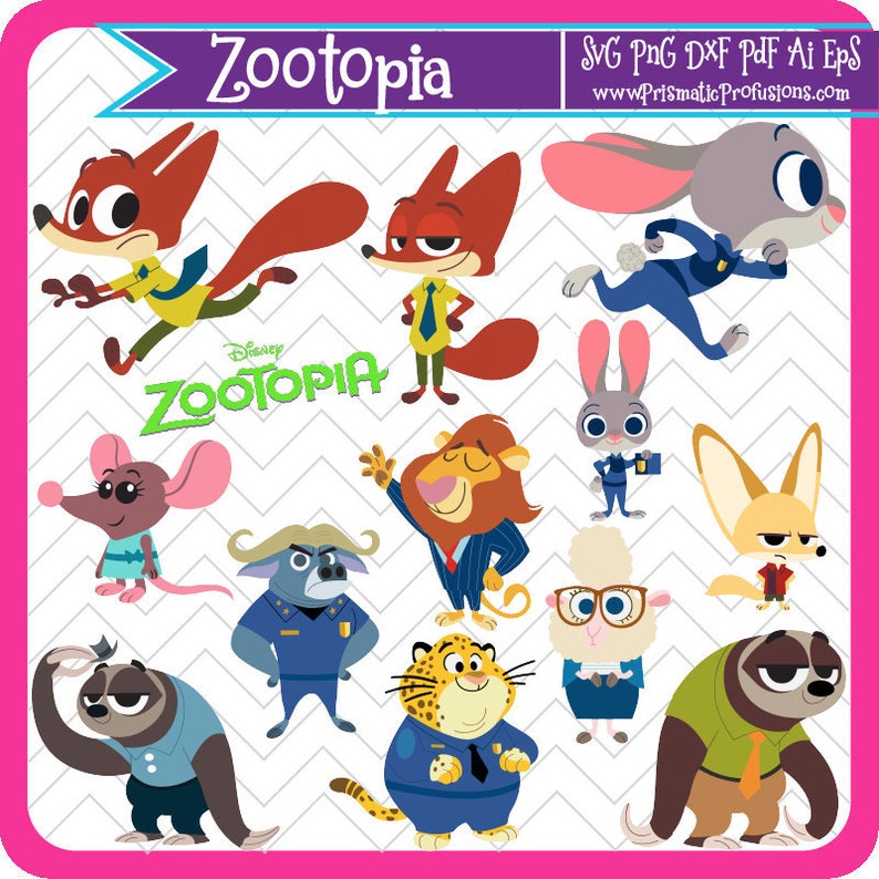 Zootopia, Zootopia SVG, Zootopia Clipart Zootopia Cut File, Zootopia ...