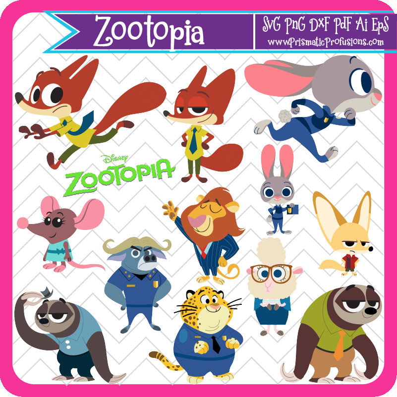 Zootopia Zootopia SVG Zootopia Clipart Zootopia Cut File - Etsy Canada