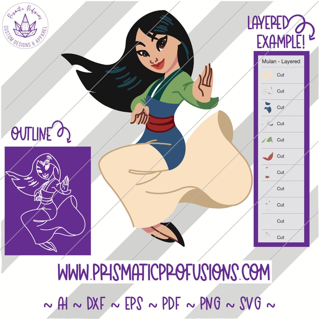 Mulan, Mulan SVG, Mulan Clipart Mulan Cut File, Mulan Birthday - Etsy