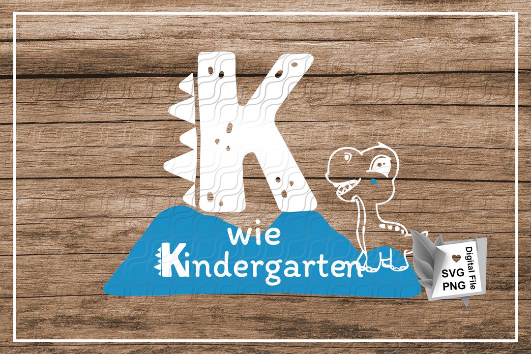 Kindergarten Dino Plotter File SVG PNG Dinosaur - Etsy