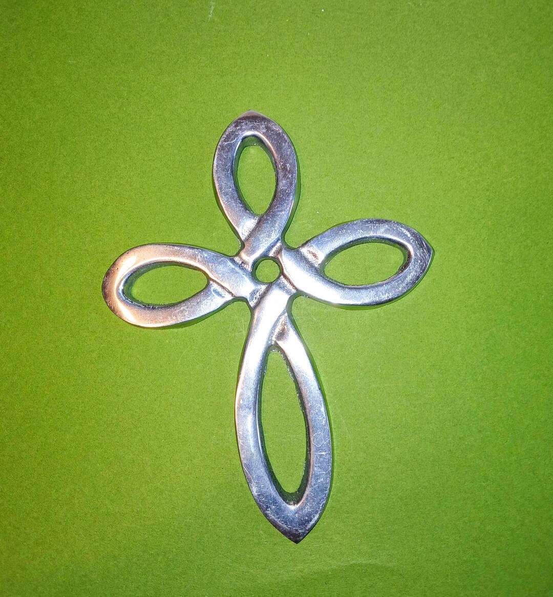 Pewter Celtic Infinity Cross Wall 7" Figure Used - Etsy