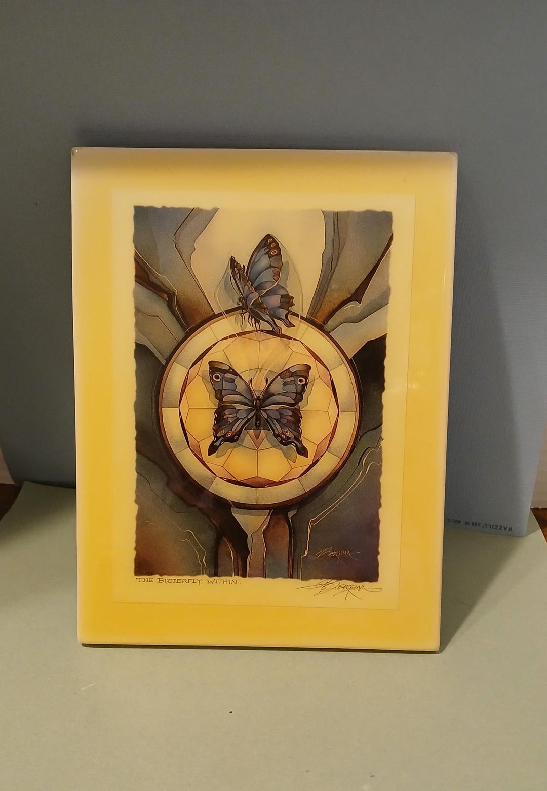 Yellow Border " the Butterfly Within" Wall Plaque by Jody Bergsma Used ...