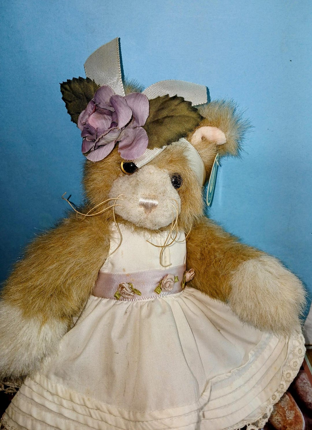 Posed Tan Fluffy Plush Little Miss Perfect Kitty Cat Bearington Limited ...