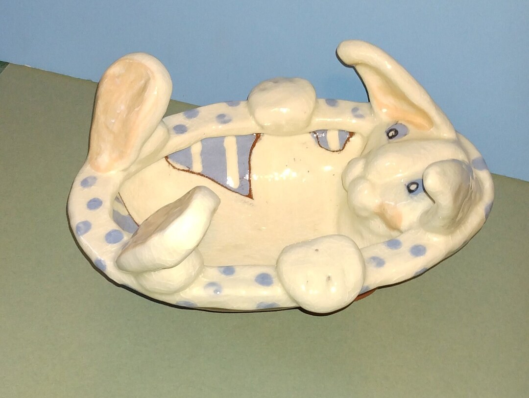 Hand Sculpture Clap Bunny Rabbit Footed Soap Dish Used - Etsy