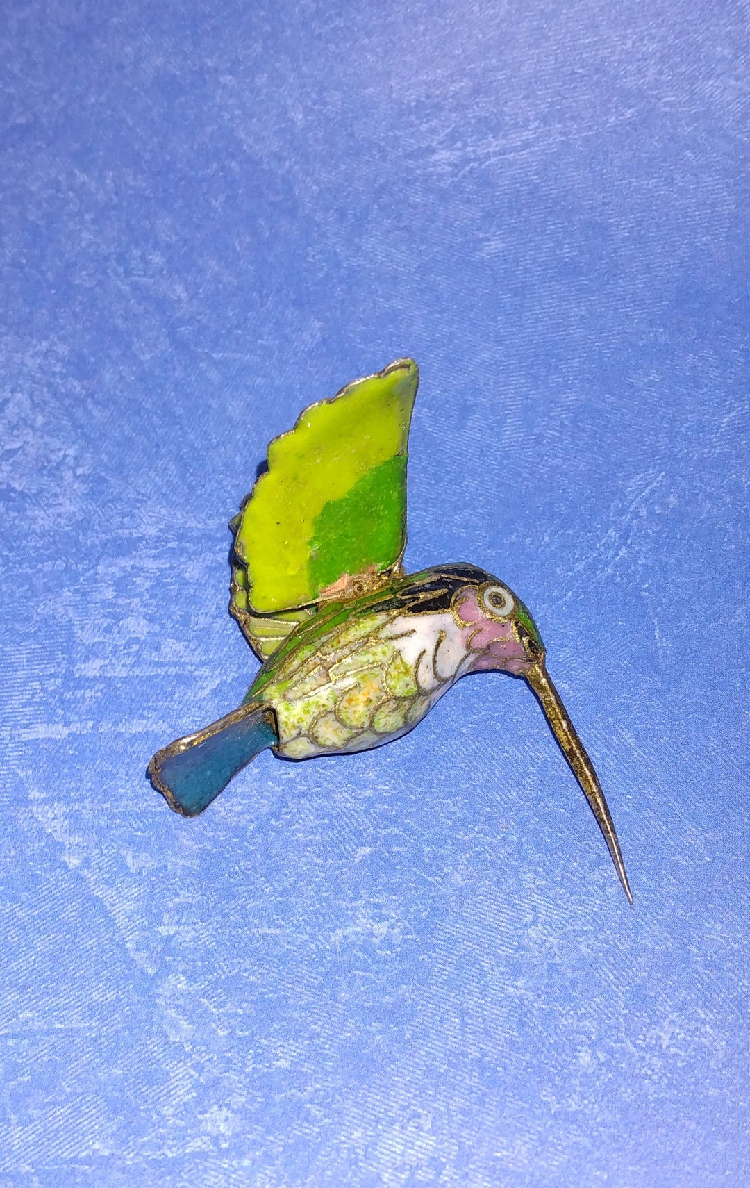 Hand Crafted Miniature Cloisonne Hummingbird Multiple Color Ornament ...