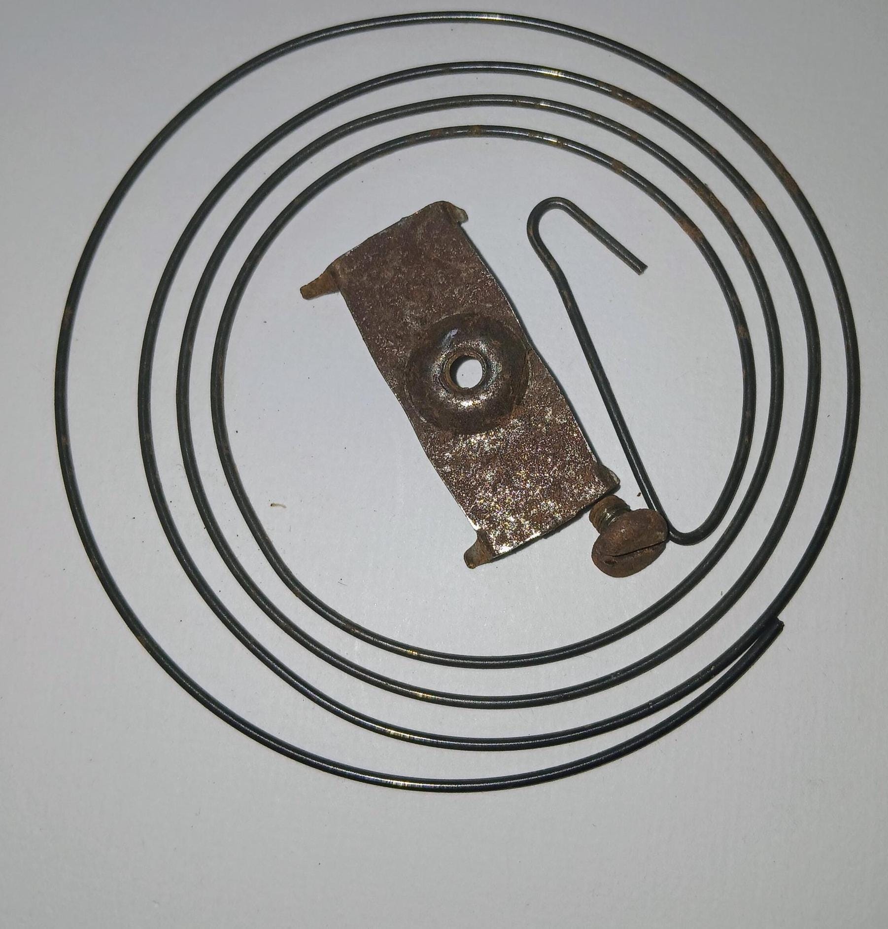 Metal Cuckoo Clock Gong Coil and Base Parts With Screw Used Sold as ...
