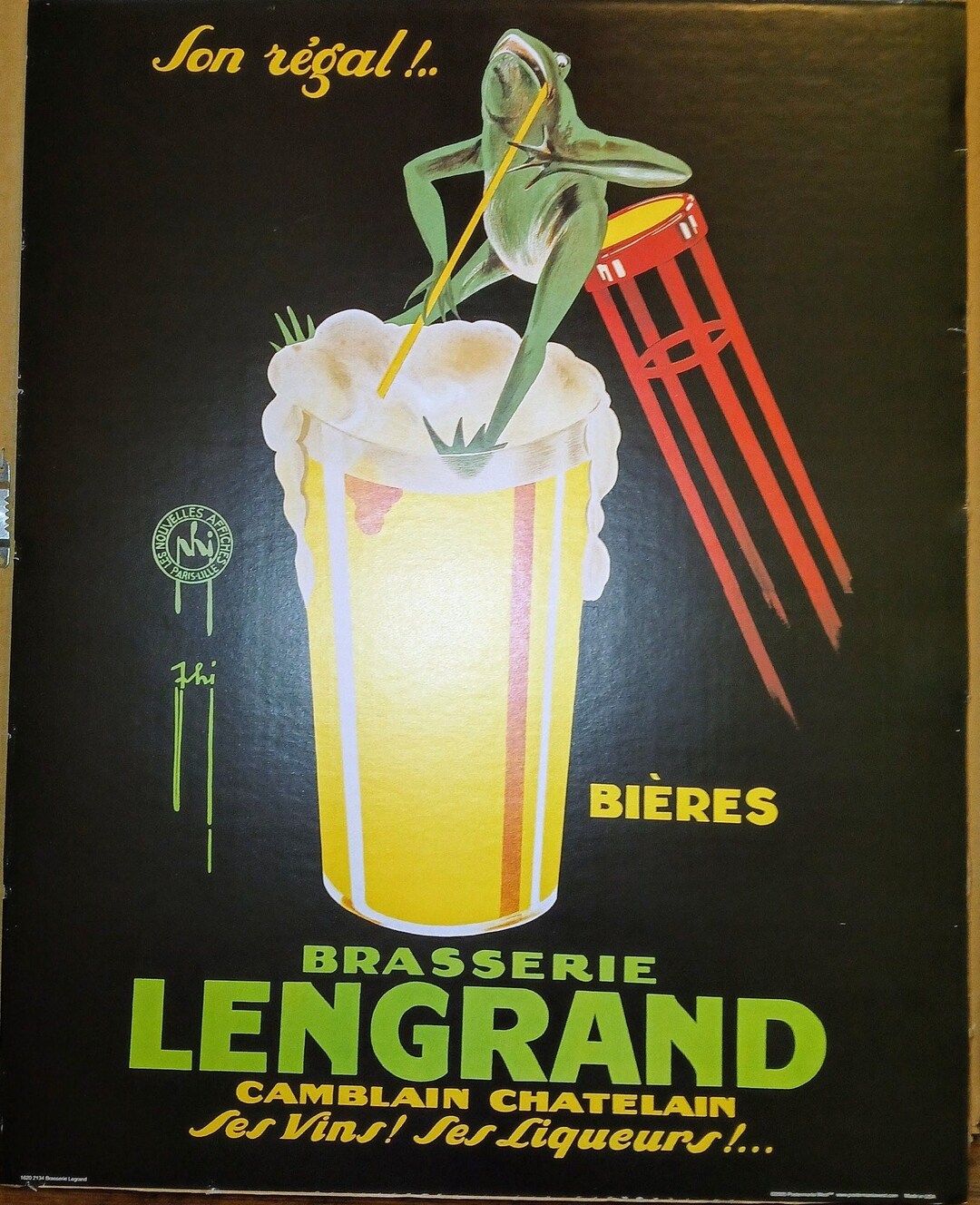 Brasserie Legrand Beer Advertising 20" X 16" Poster 2005 Used - Etsy