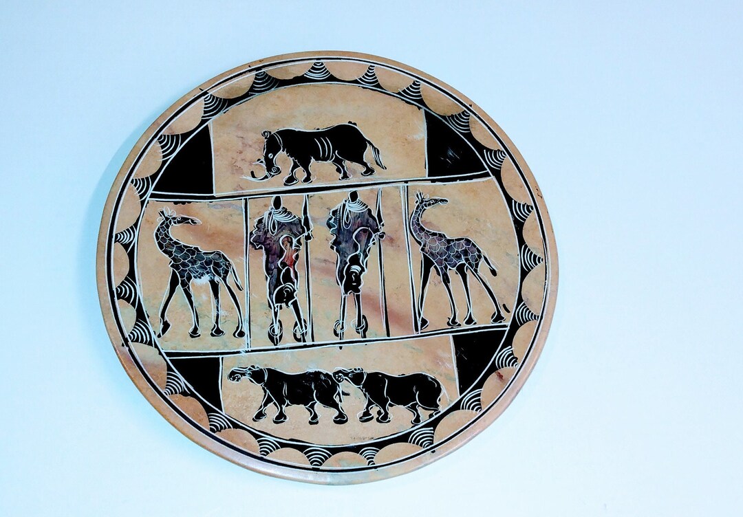Handmade Soapstone Pottery Africa Kenya KISII Plate Used - Etsy