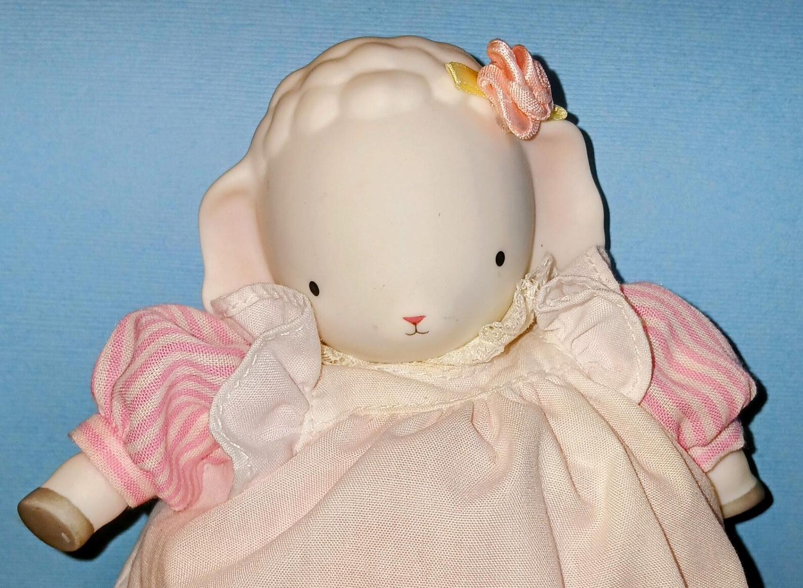 Hand Painted White Ceramic Darling Huggable " My Lamby Pie "6" Doll ...