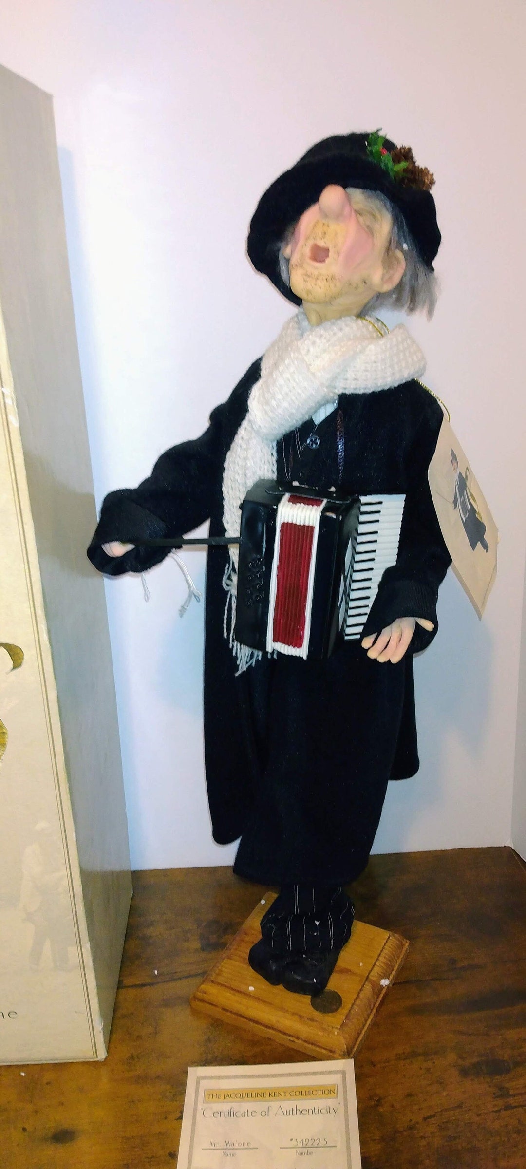 Jacqueline Kent Collection carolers Mr Malone Doll in Original Box and ...