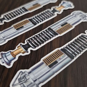 STAR WARS Lightsaber 3 Inch Stickers Obi-wan Kenobi, Luke Skywalker ...