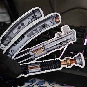 STAR WARS Lightsaber 3 Inch Stickers Obi-wan Kenobi, Luke Skywalker ...