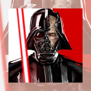Star Wars DARTH VADER Square Mini Print 5x5 Inches - Etsy