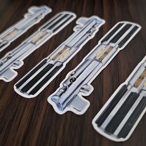 STAR WARS Lightsaber 3 Inch Stickers Obi-wan Kenobi, Luke Skywalker ...