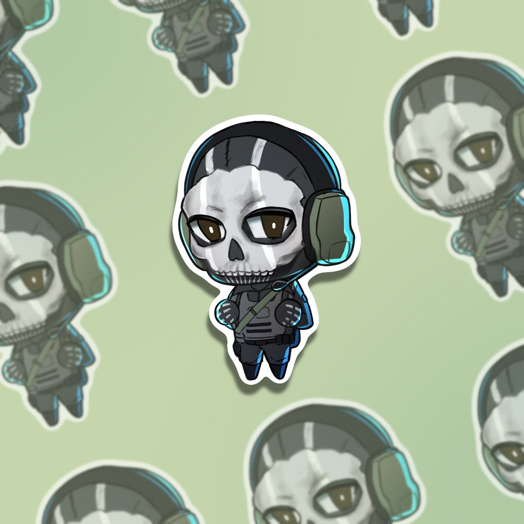 Call of Duty: MW2 2022 GHOST Simon Riley Laminated 3 Inch Sticker ...