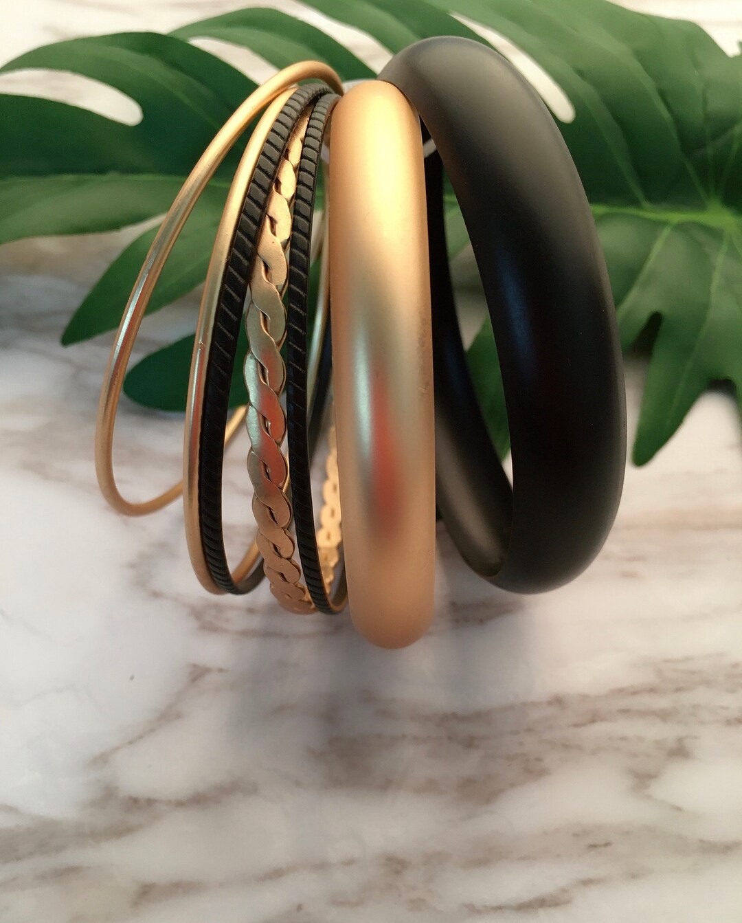 Luxury Multiple Metal Bangle Bracelets Set, 7pcs/set, Indian African ...