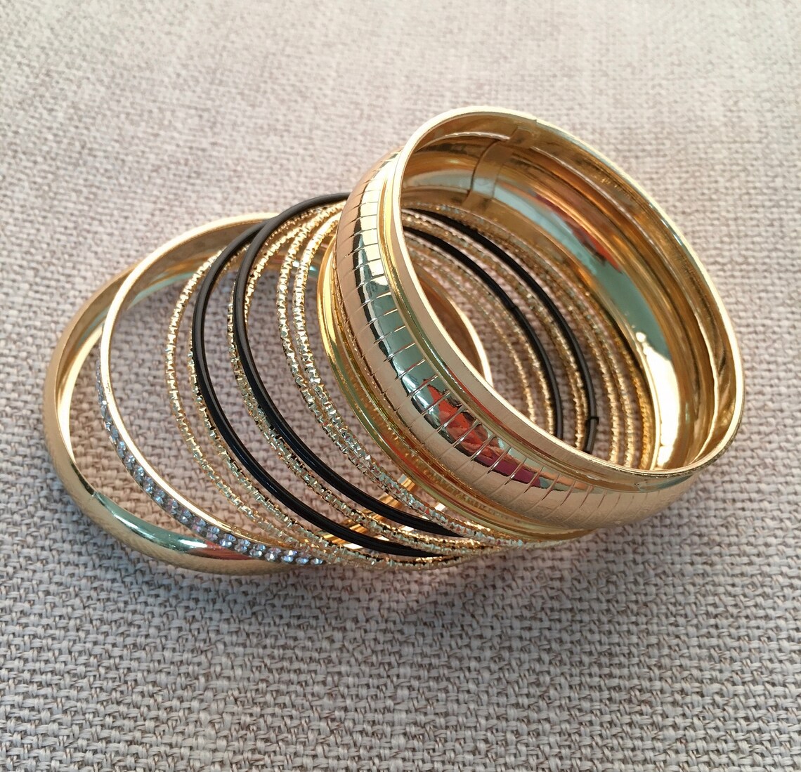 Indian African Multiple Metal Bangle Bracelets Set10pcs/set - Etsy